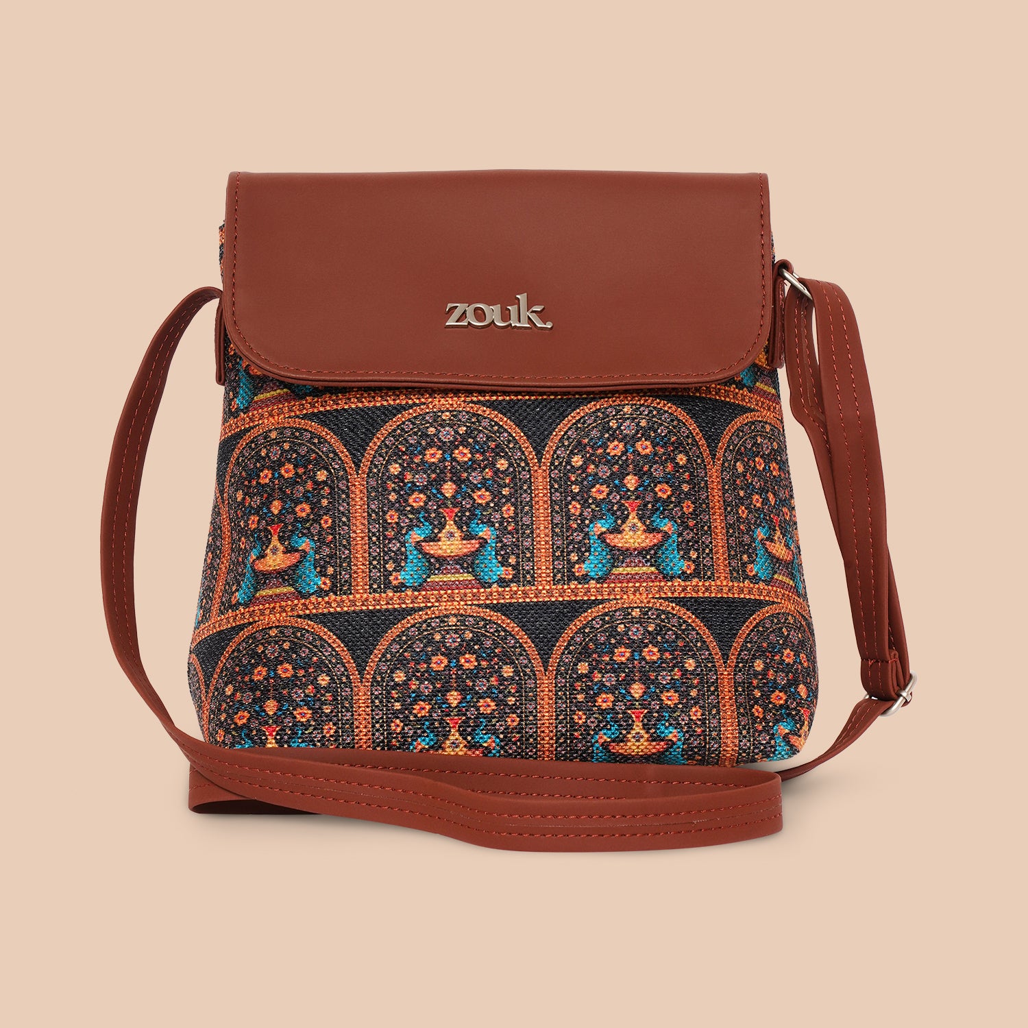 Tidal Wave Cosmetic Pouch & Ikat GreRed Eda Card Case & Tidal Wave Lun