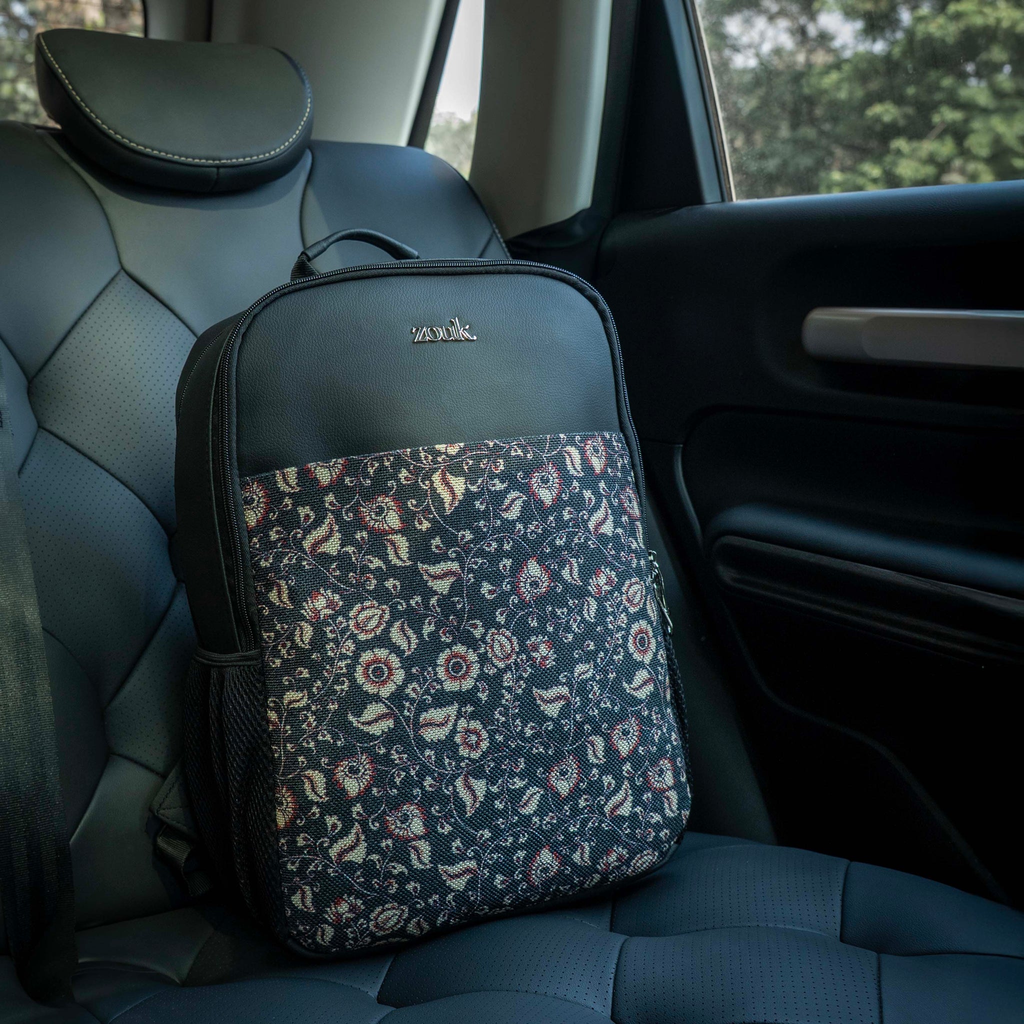 Chittoora Blue Kalamkari Statement Backpack