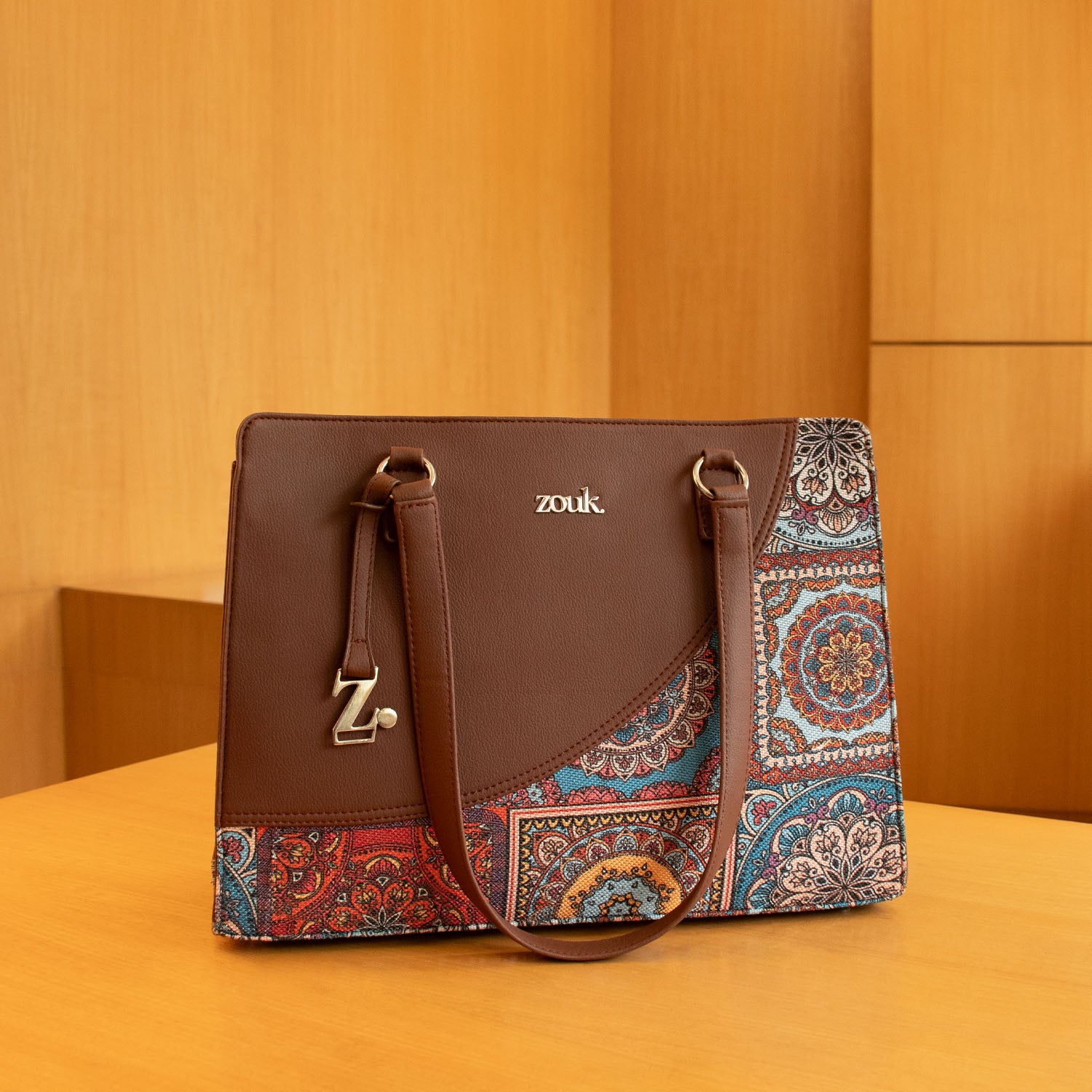 Multicolor Mandala Print Office Essential Bag