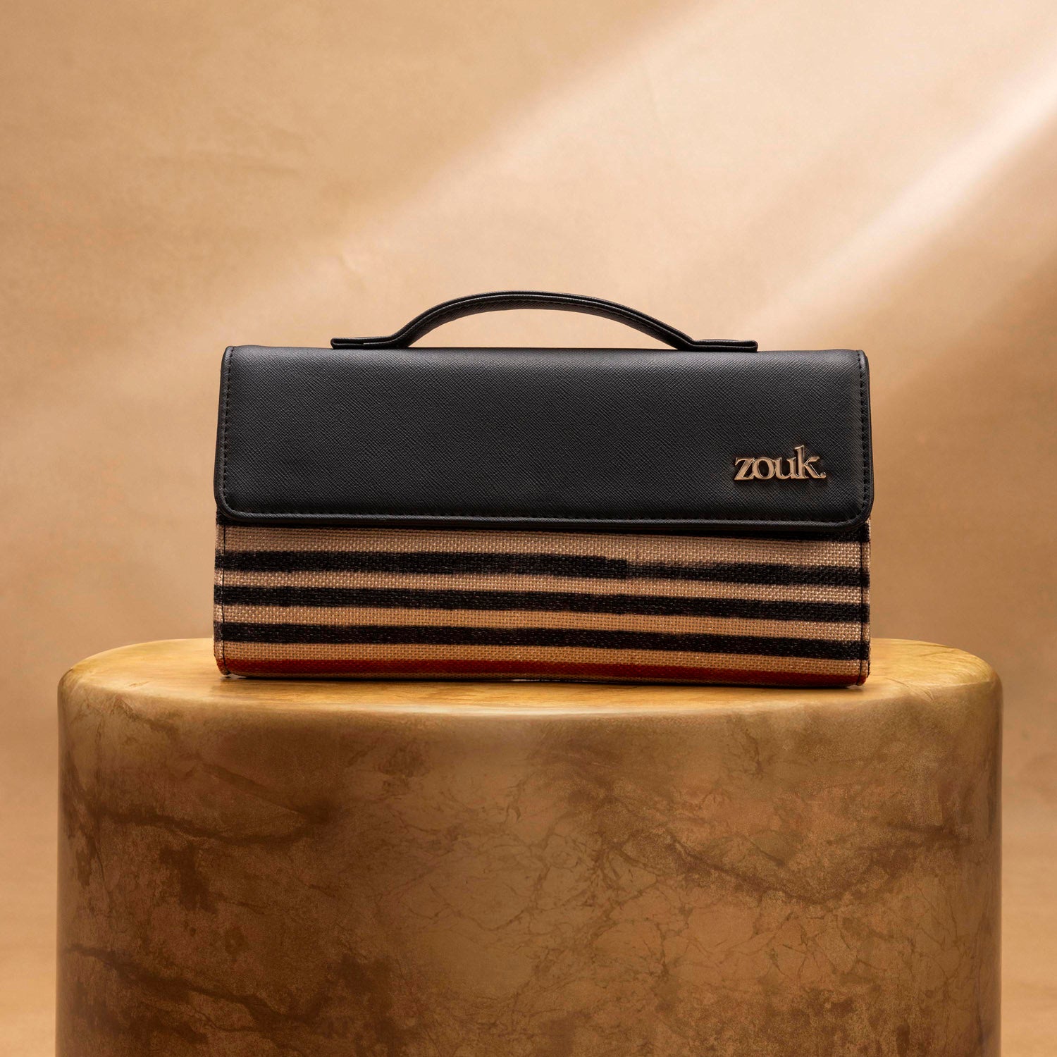 Rhea Kapoor Clutch - Qutub Stripes